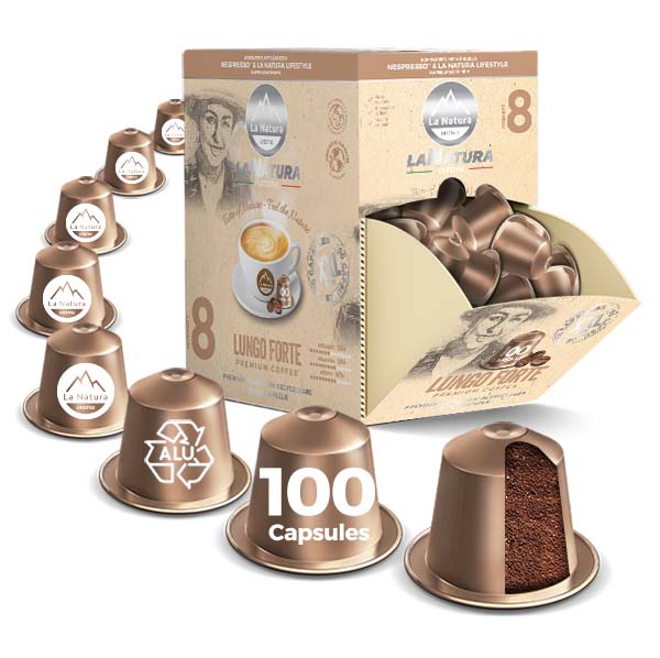 LUNGO FORTE PREMIUM BOX 100 Kaffeekapseln - Nespresso® kompatibel